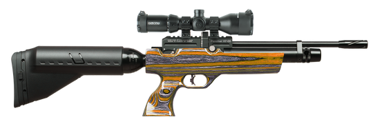 KRAL NP02 PCP AIR RIFLE .22 Orange Laminate – Range Right
