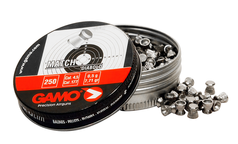GAMO MATCH DIABLO FLAT HEAD PELLETS .177 TIN 250 – Range Right